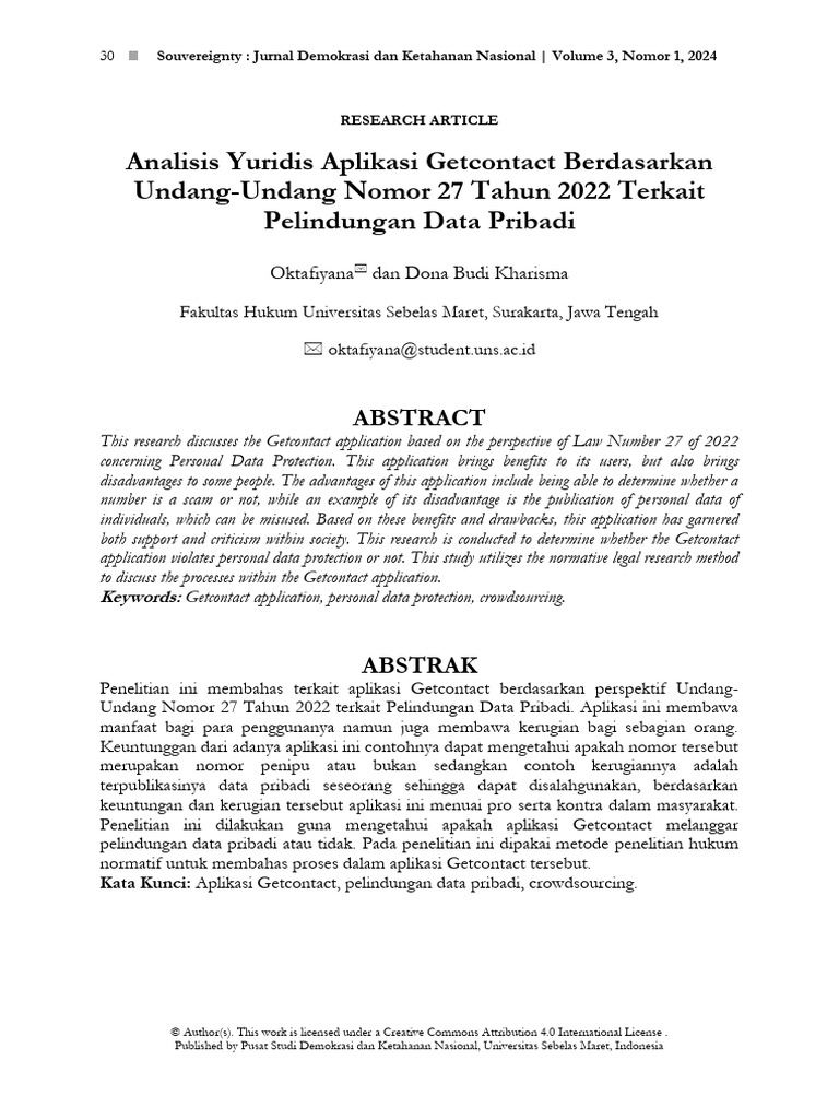30 36+edit+referensi+analisis Yuridis Aplikasi Getcontact Berdasarkan ...