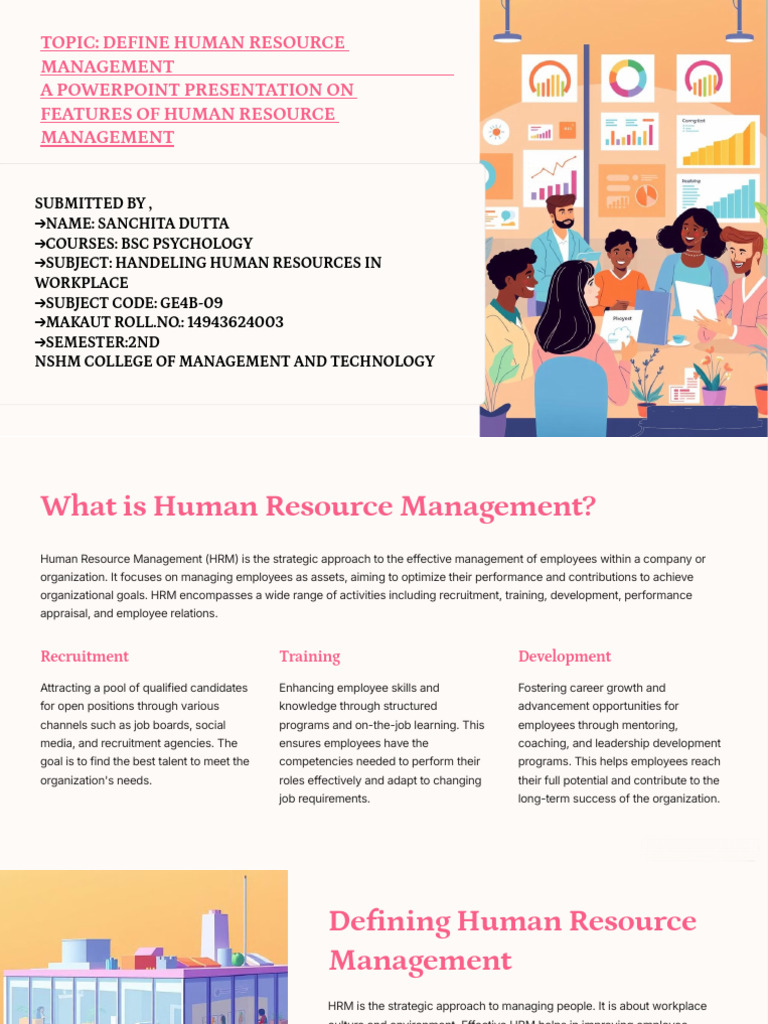 Topic Define Human Resource Management A Powerpoint Presentation On ...