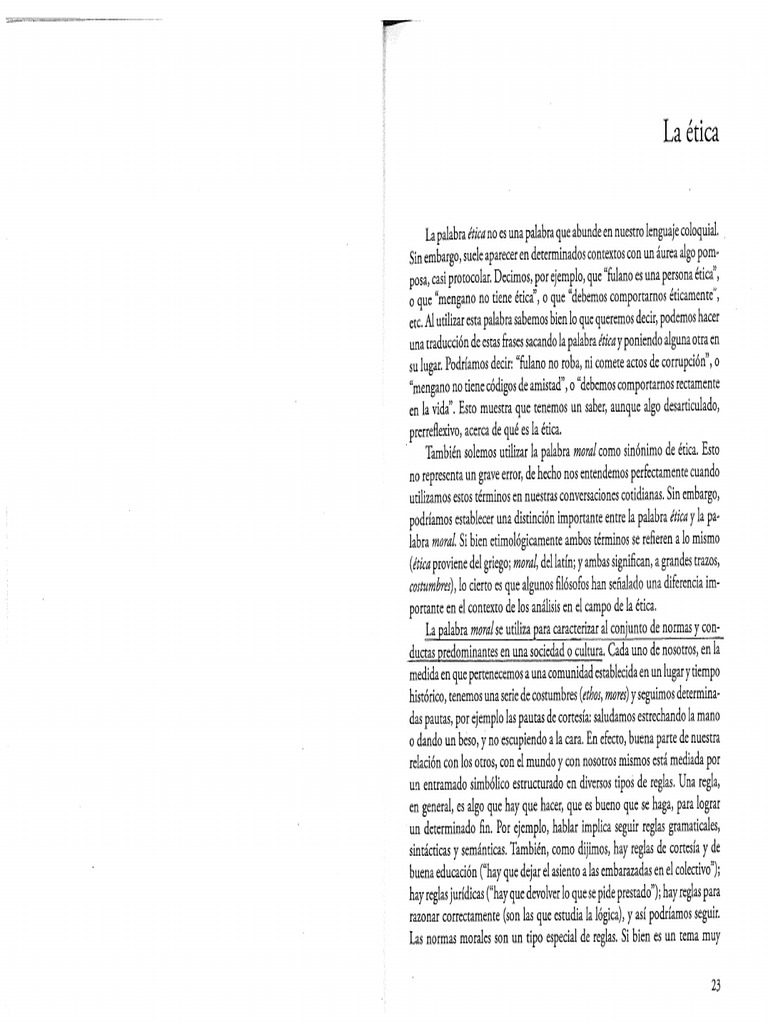 E-Tica y Filosofi-A Poli-Tica. Capi-Tulo La E-Tica. | PDF