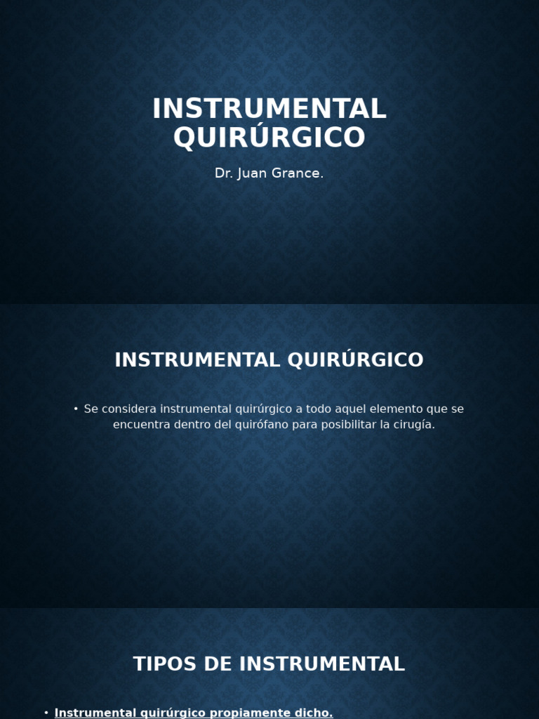 Instrumental Quirúrgico | PDF | Cirugía