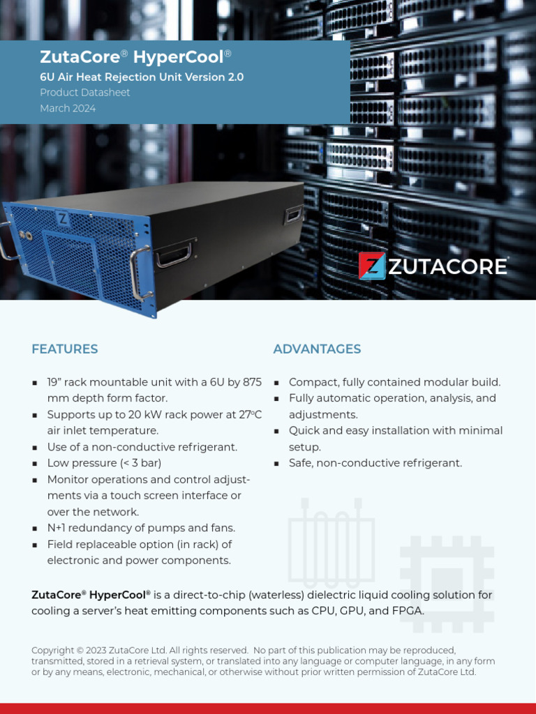 HyperCool 6U Air Datasheet | PDF | Engineering Thermodynamics | Applied ...