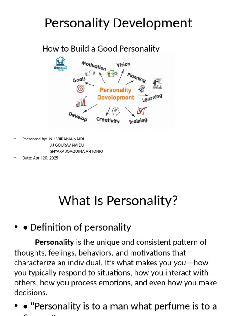 Personality Development Presentation | PDF | Communication | Emotions