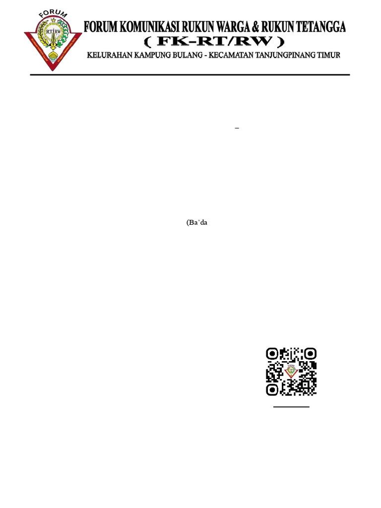 Undangan Pertemuan Forum RT RW | PDF