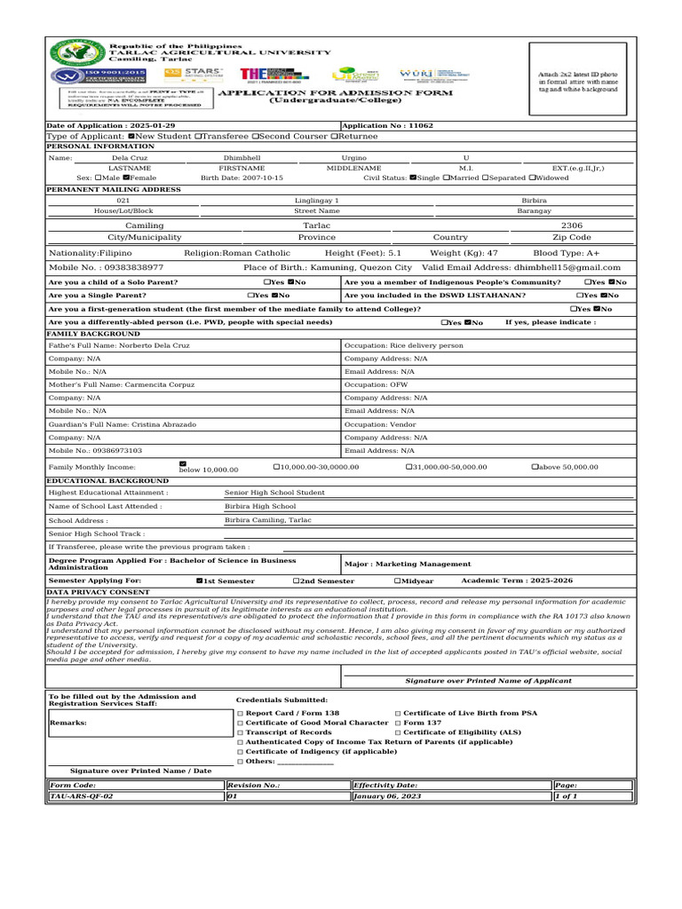 Vie Ew Applicationform PDF | PDF