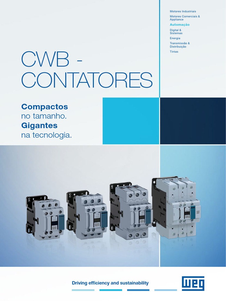Contatores CWB: Compactos e Eficientes | PDF | Corrente alternada ...