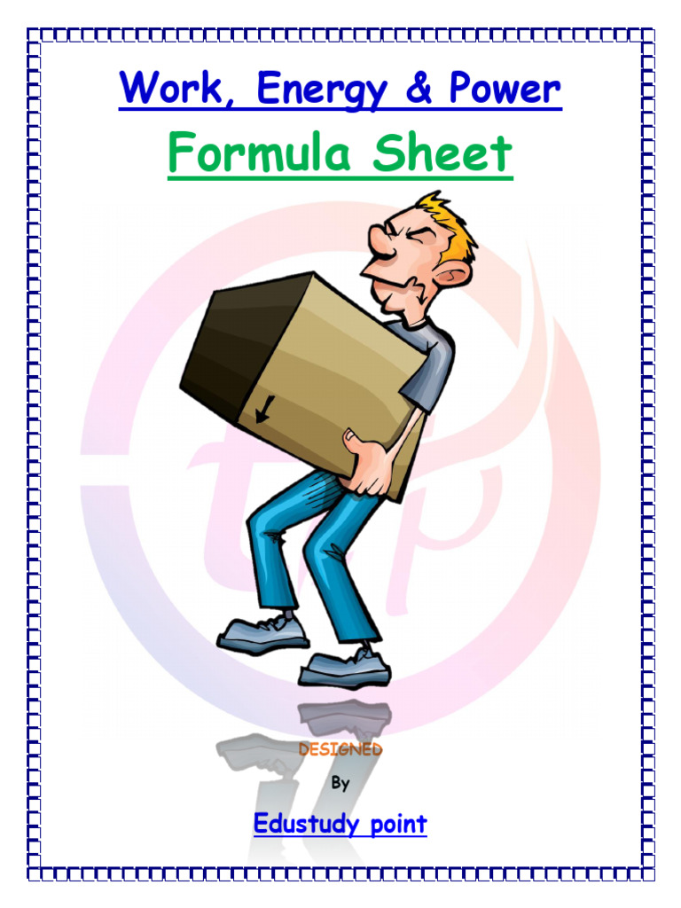 Work, Energy and Power - Fs | PDF