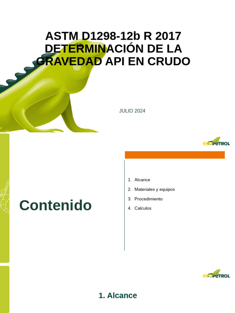 Presentación Determinación de Gravedad API en Crudos 2024 | PDF ...