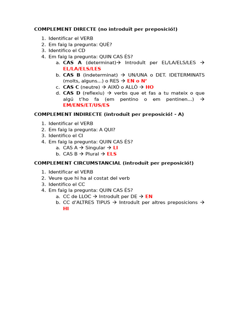 Complement Directe | PDF