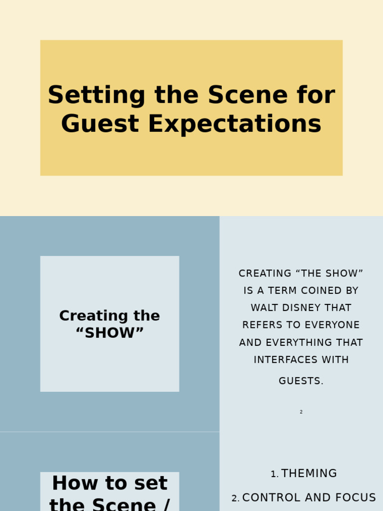Setting the Scene for Guest Expectations, module 7, 8 and 9 | PDF ...