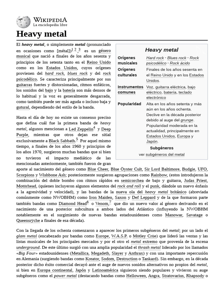 Heavy Metal | PDF | Música heavy metal | Piedra dura