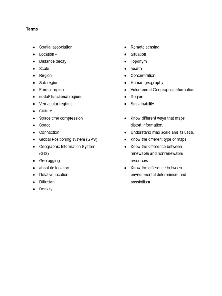 AP Human Geo Test Review 1 | PDF