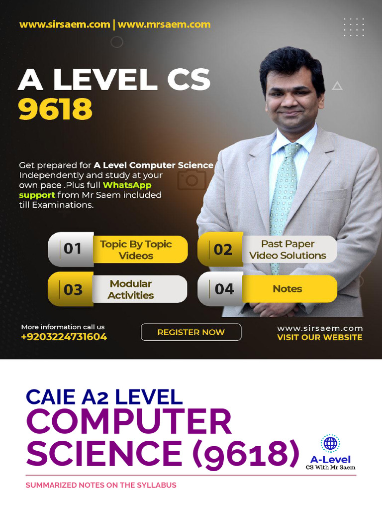 A Level Computer Science 9618 Paper 03 Notes by MR Saem | PDF ...