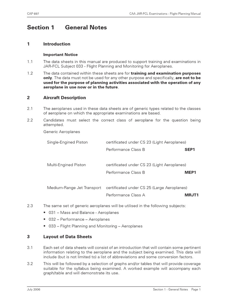 CAP 697 Flight Planning Manual | PDF | Airplane | Gallon