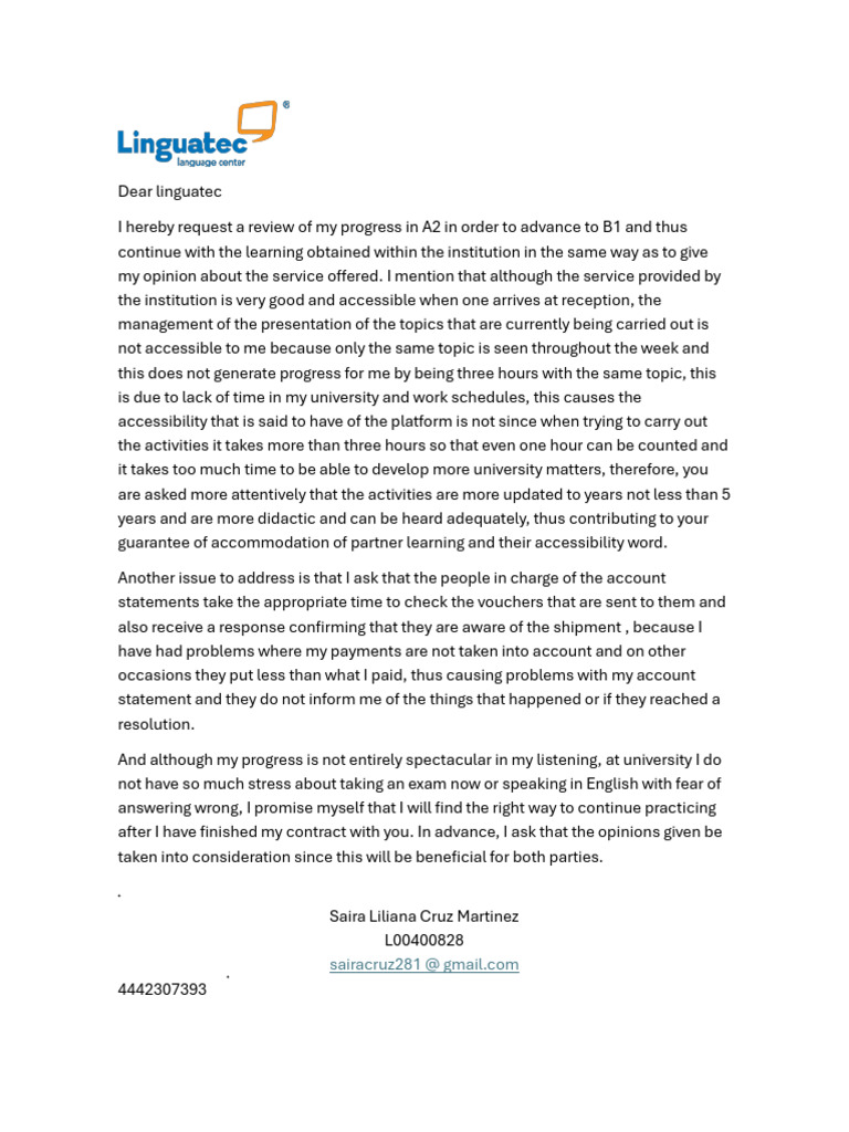 Carta Linguatec | PDF