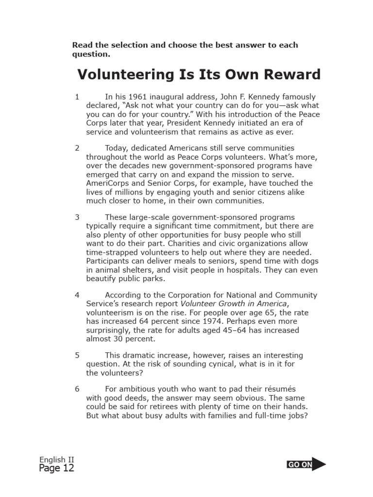 Volunteering Is Its Own Reward | PDF | Volunteering | Psychology
