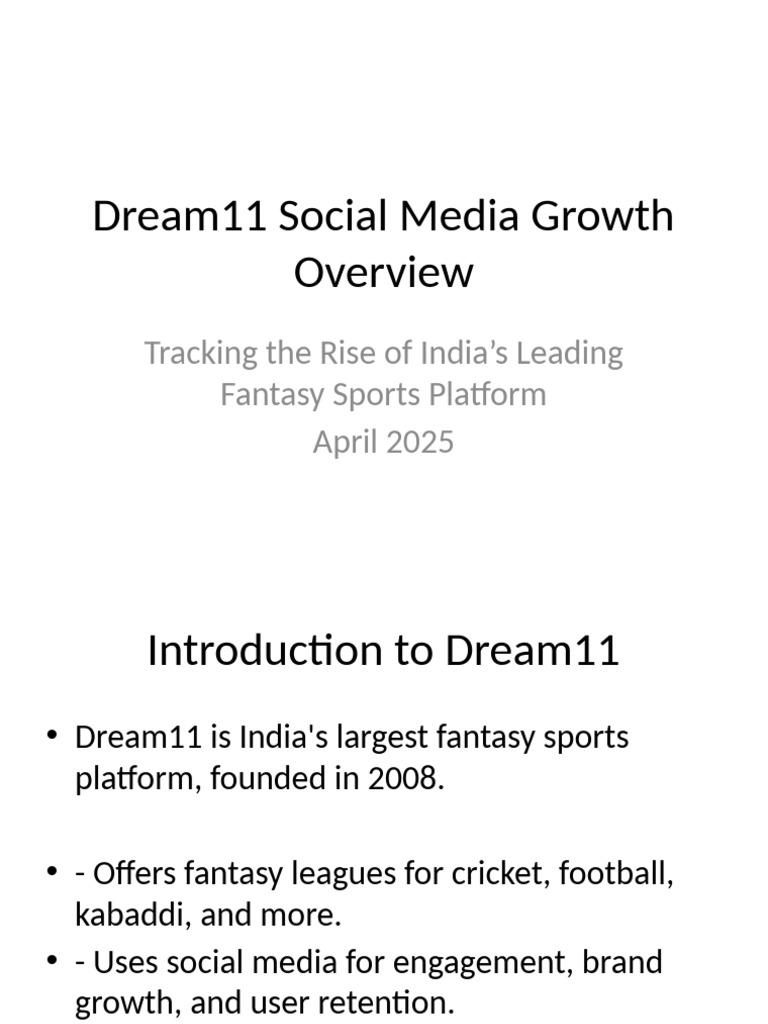 Dream11 Social Media Growth | PDF