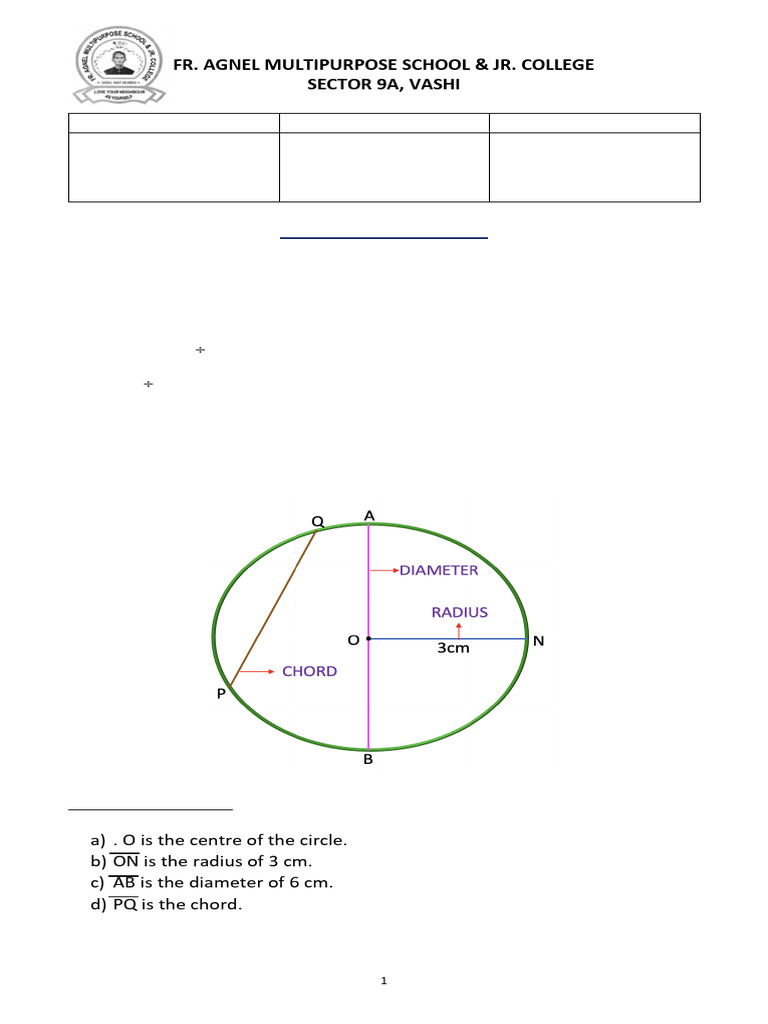 Answer Key - H.W - Chapter 1 - Geometrical Figures - Module 3 - STD IV | PDF