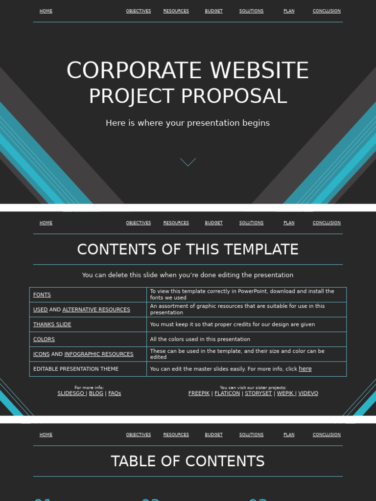 Corporate Website Project Proposal by Slidesgo | PDF | Expense | Budget