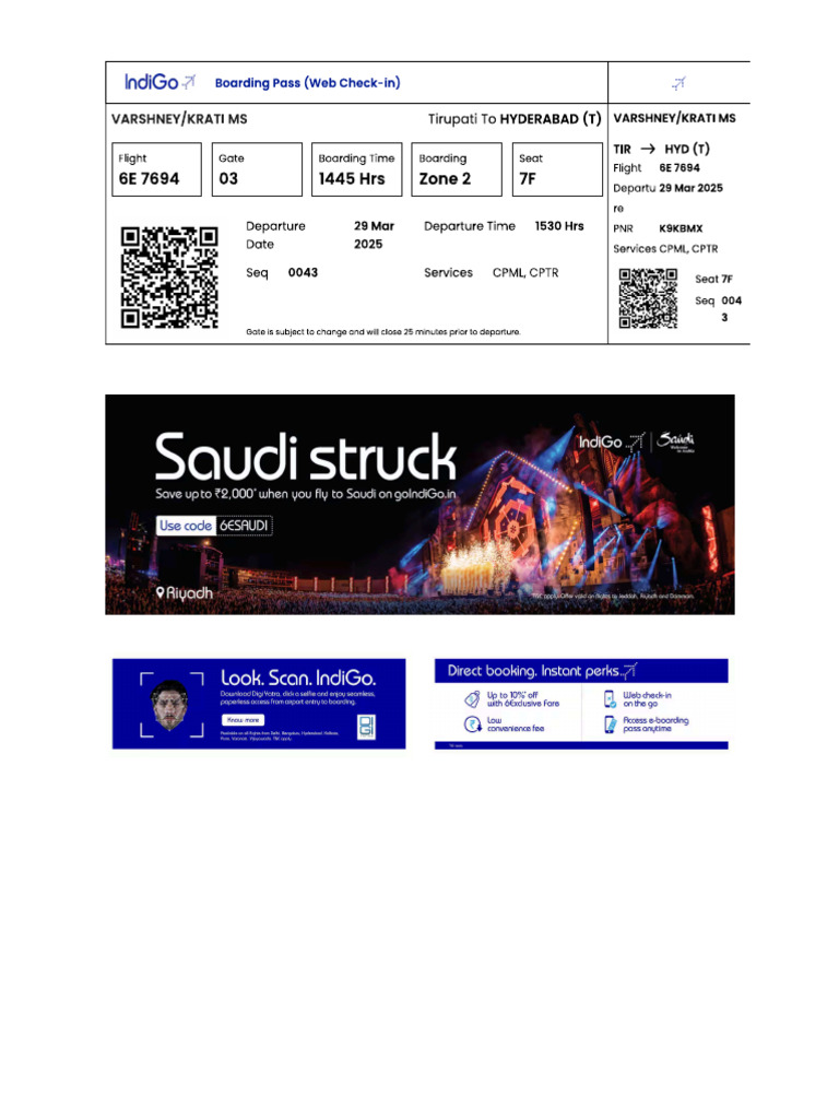 Boarding Pass - Return | PDF