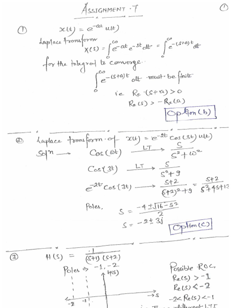 NPTEL SigSys Asgn07 2025 Solution | PDF
