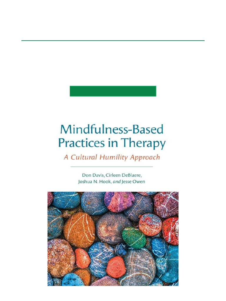 Mindfulness Based Practices in Therapy A Cultural Humility Approach ...