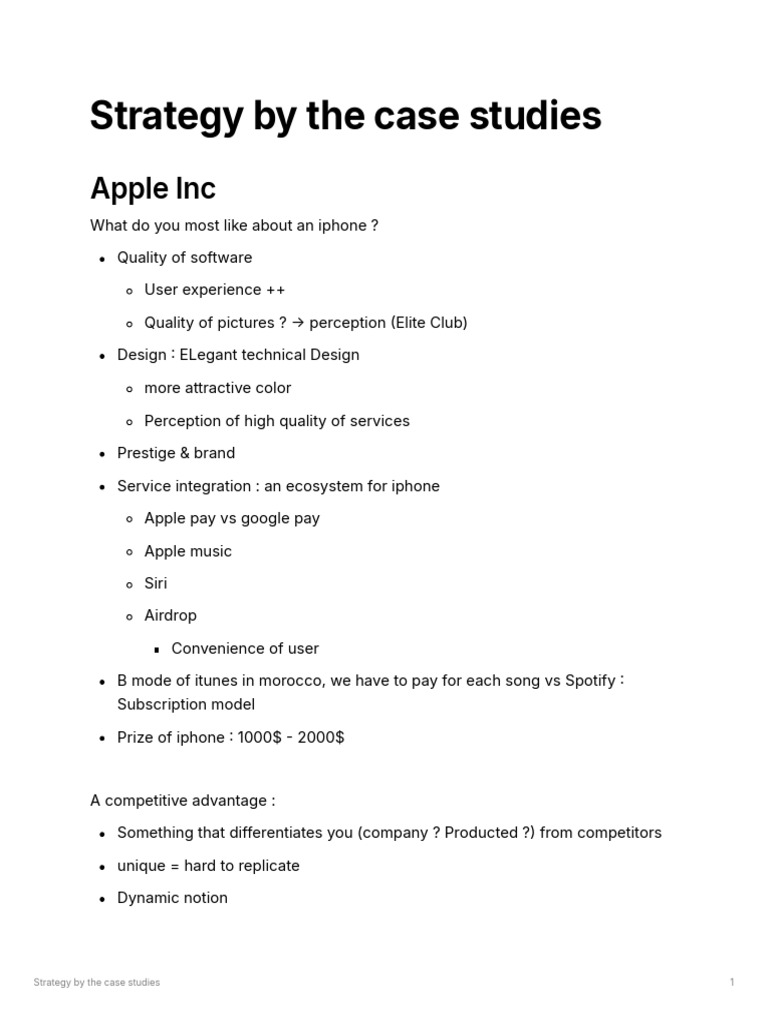 Strategy by The Case Studies Notes Lah | PDF | Apple Inc. | Nokia