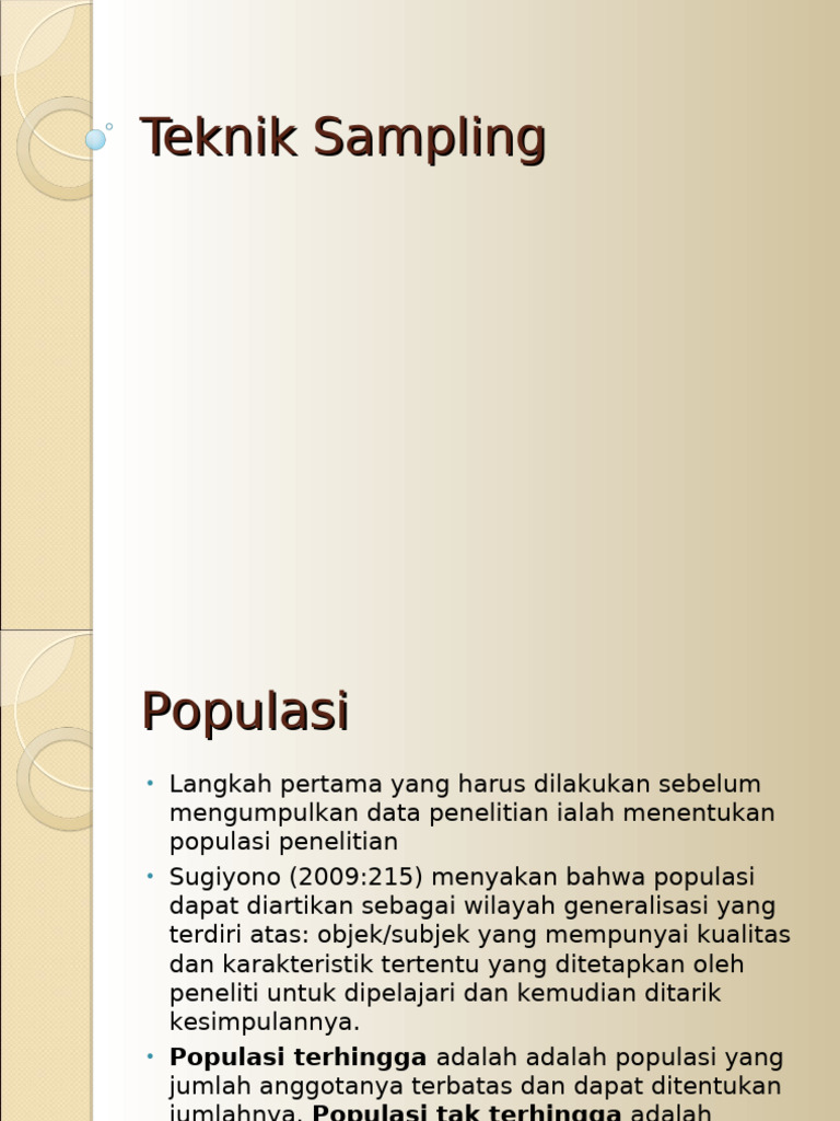 Materi 3 tEKNIK SAMPLING | PDF