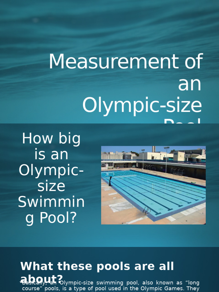 Measurement of An Olympic Swimming Pool | PDF | Swimming (Sport ...