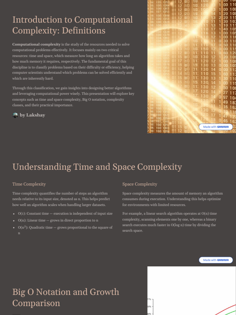 Introduction To Computational Complexity Definitions | PDF | Time Complexity | Computational ...