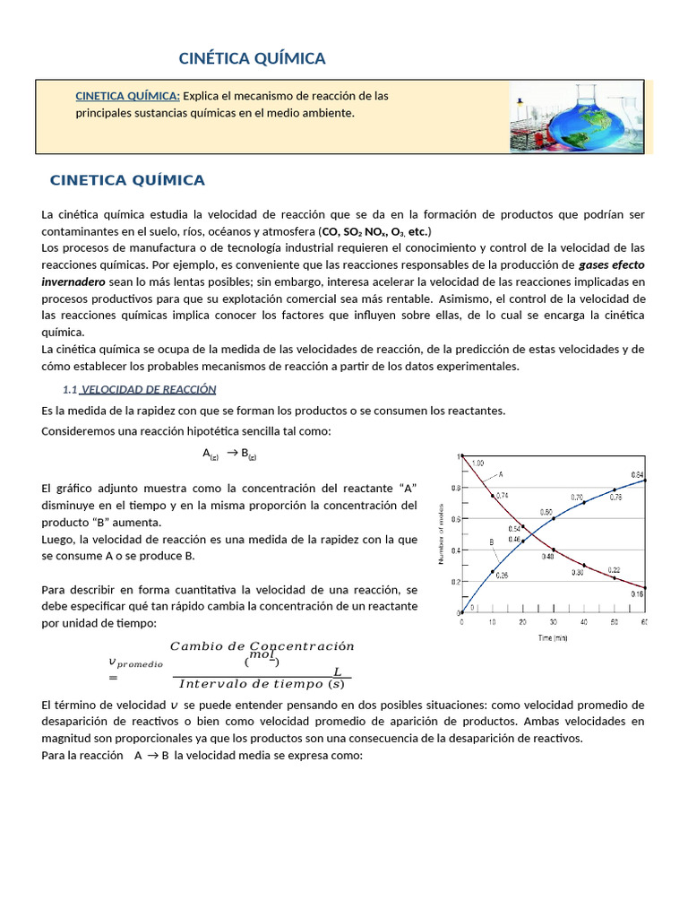 Cinetica y Equilibrio | PDF | Equilibrio químico | Cinética química