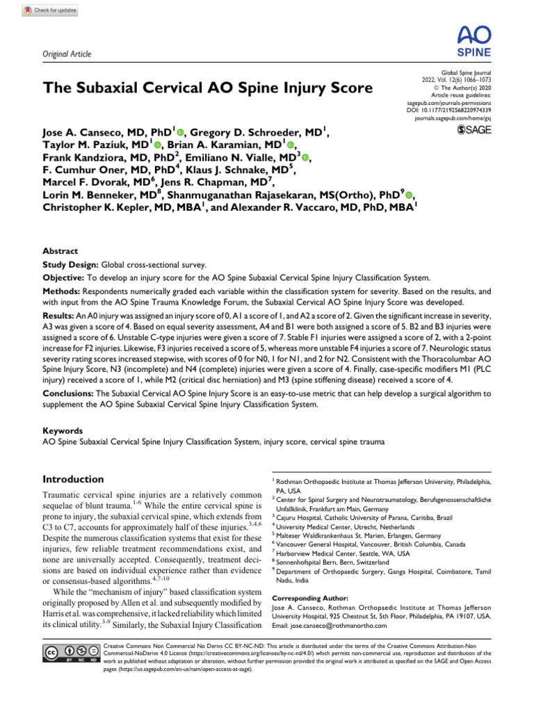 canseco-et-al-2020-the-subaxial-cervical-ao-spine-injury-score | PDF ...