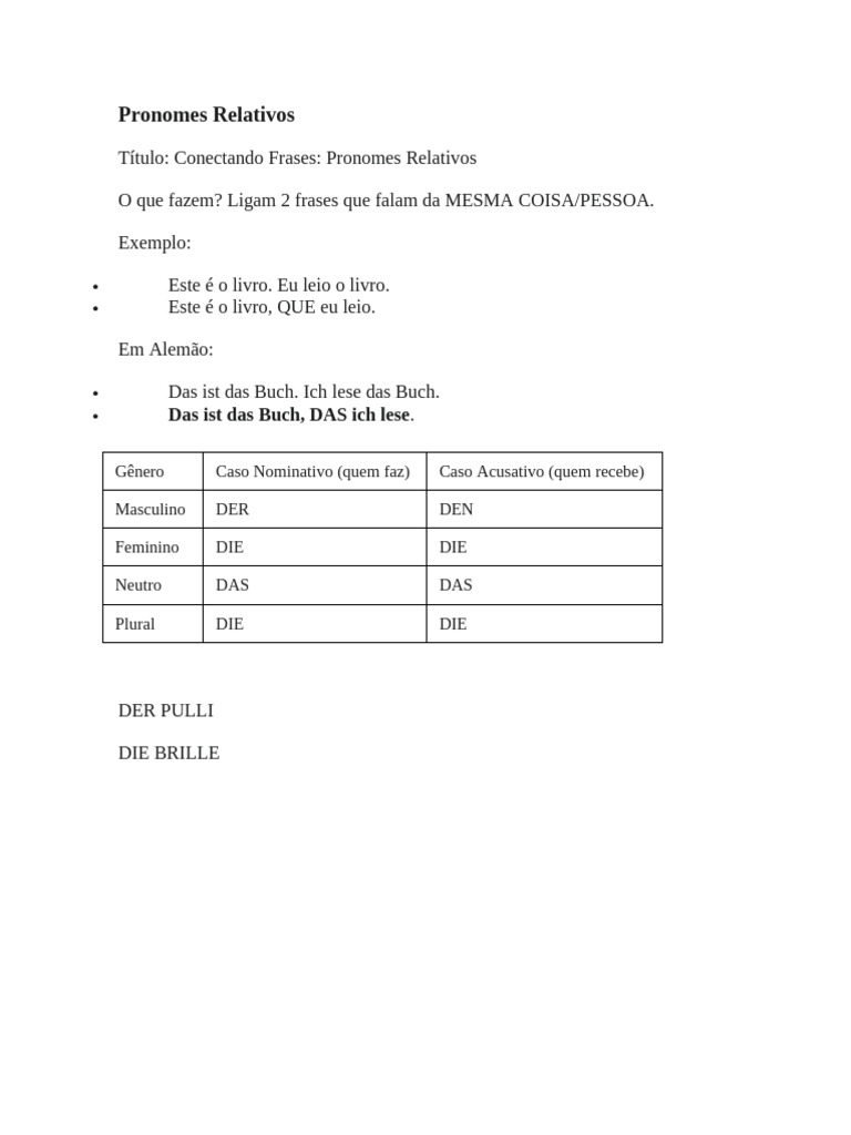 Pronomes Relativos-Reflexivos | PDF | Gramática | Tipologia linguística