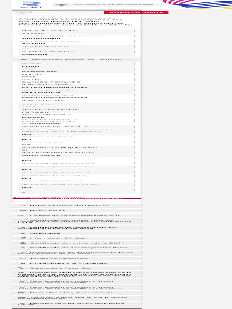 Consulta Ciudadano - RUNT | PDF