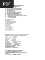 Tenses Practice Questions With Answer | PDF | Grammatical Tense | Verb