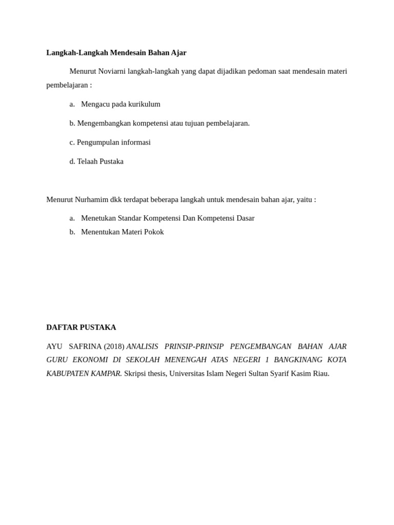 Mendesain Bahan Ajar Efektif | PDF