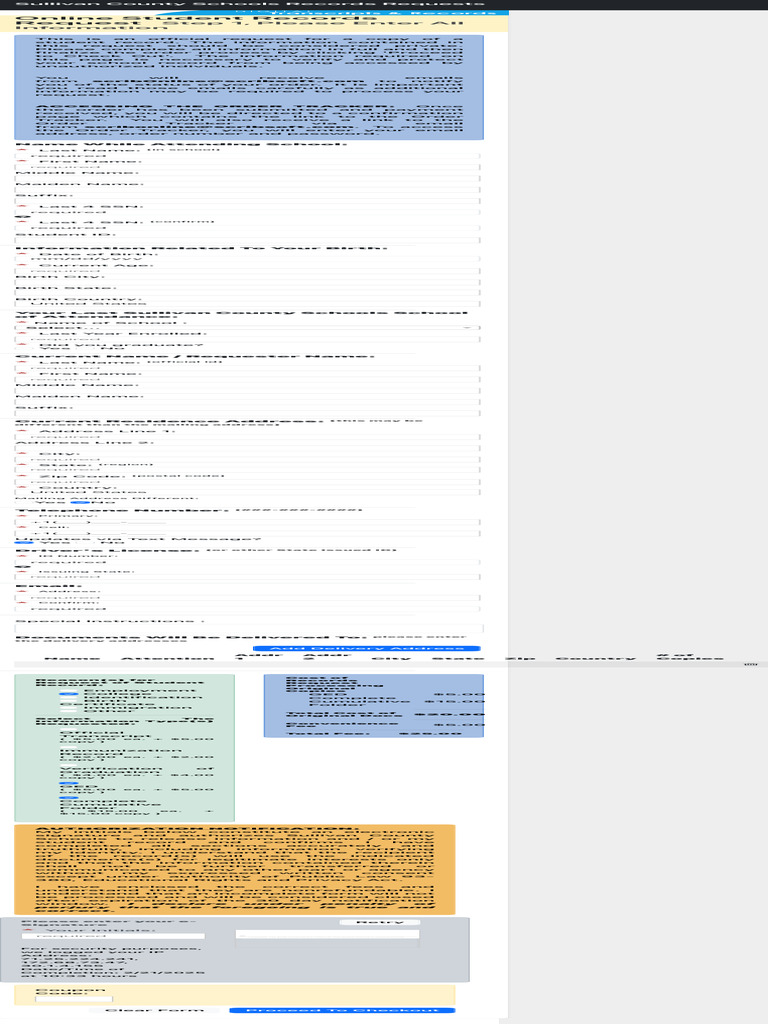 Alumni Transcript Request Sullivan County Schools Transcripts and Records Requests | PDF | Zip Code