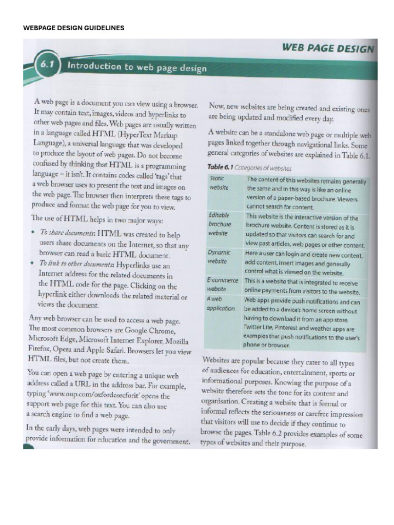 Webpage Design Guidelines 1 | PDF