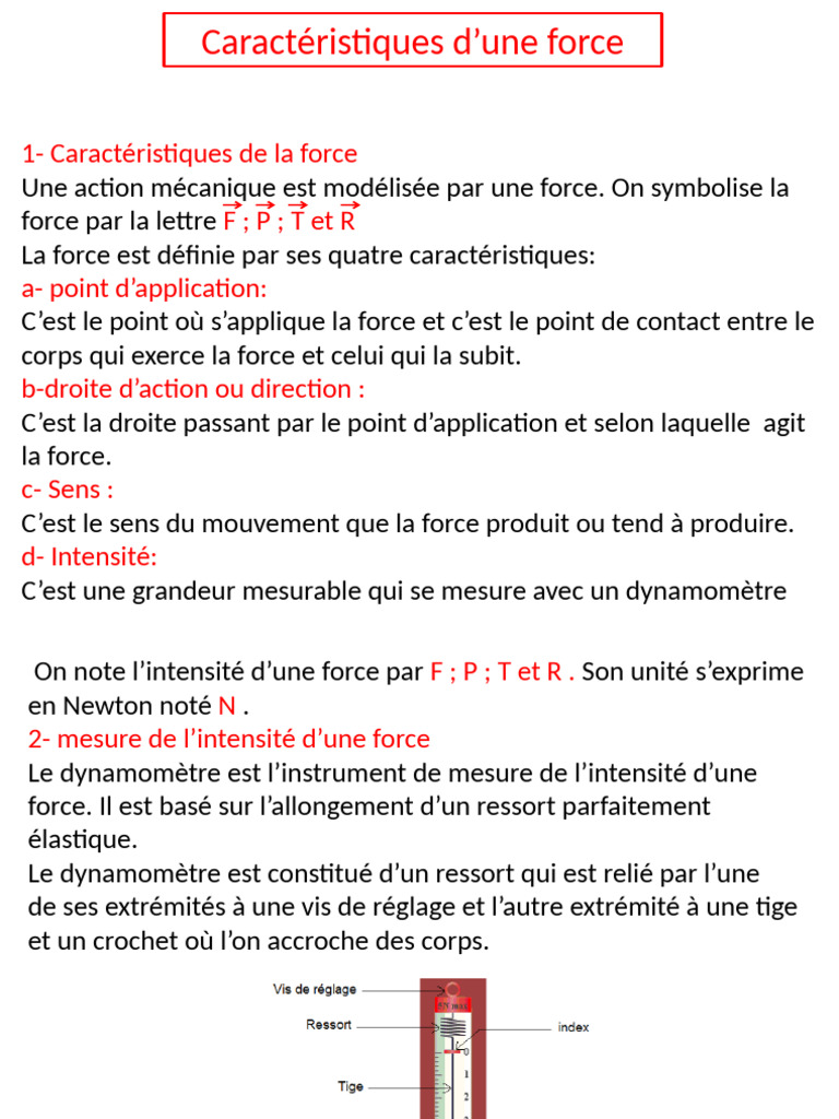 4- Caractéristiques d’Une Force | PDF
