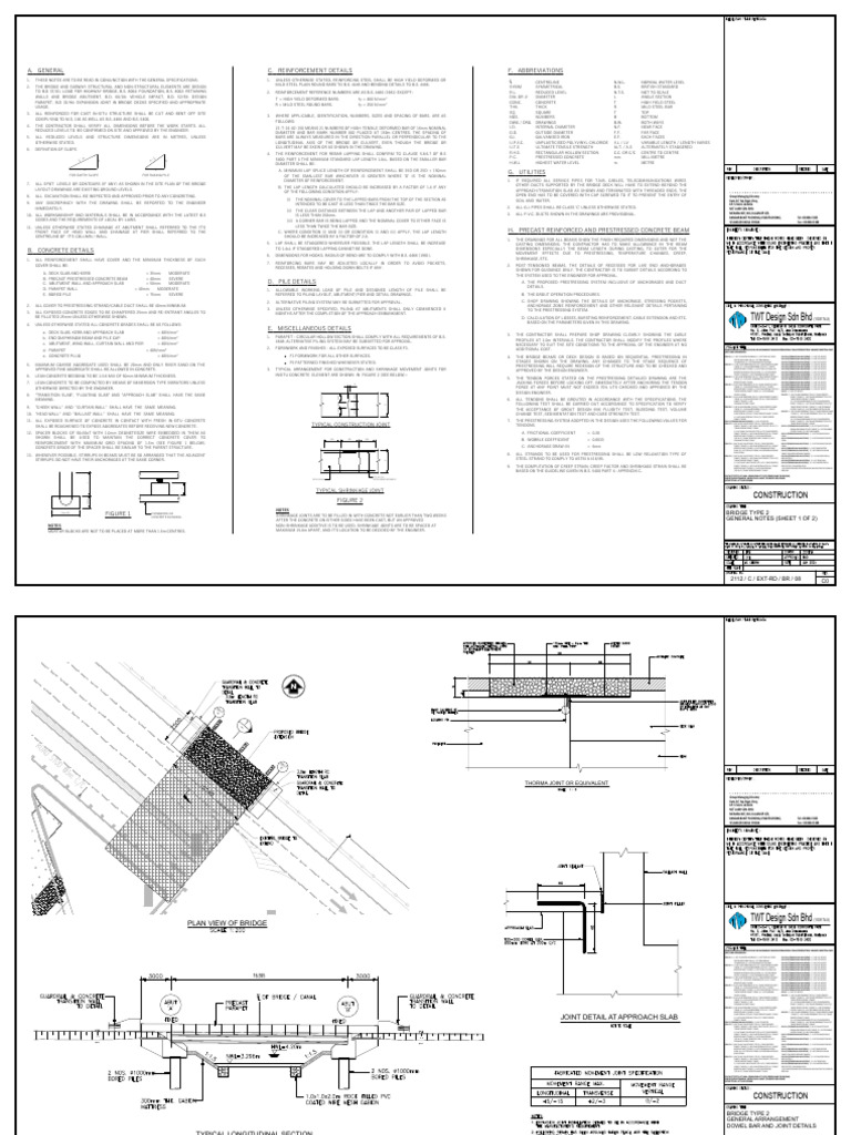 Construction DRWG Bridge Extension | PDF | Deep Foundation ...