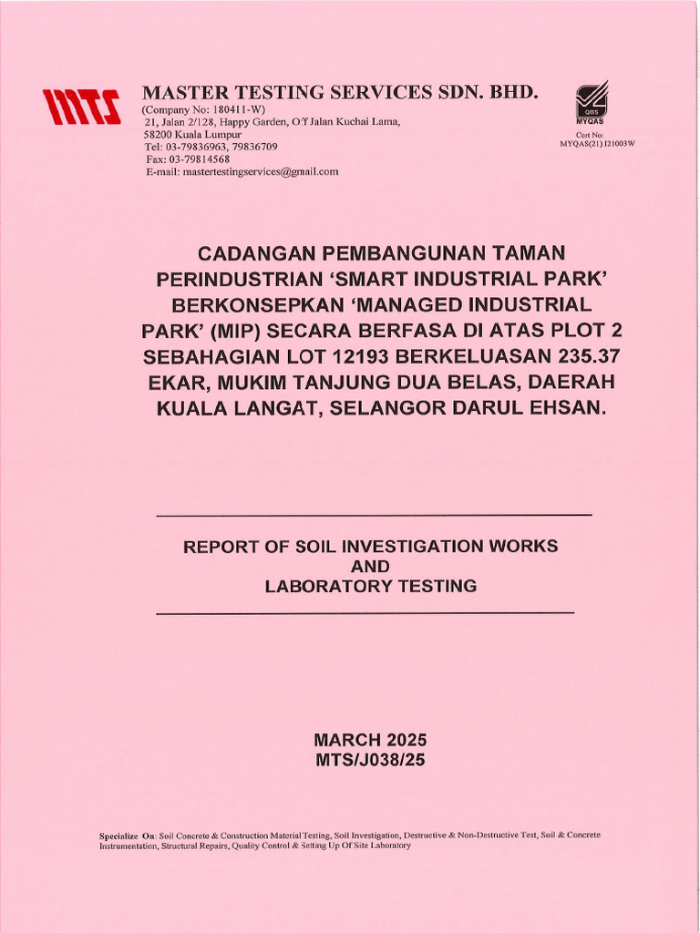 Soil Investigation Report | PDF