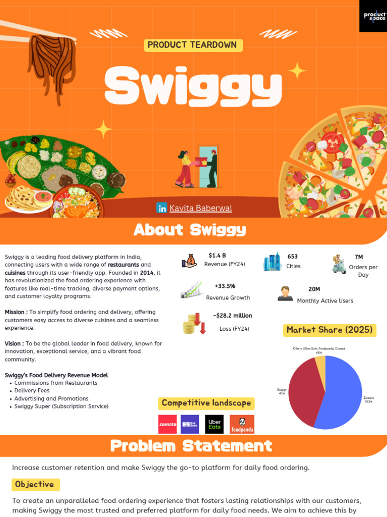 Swiggy Product Teardown Analysis | PDF | Subscription Business Model ...