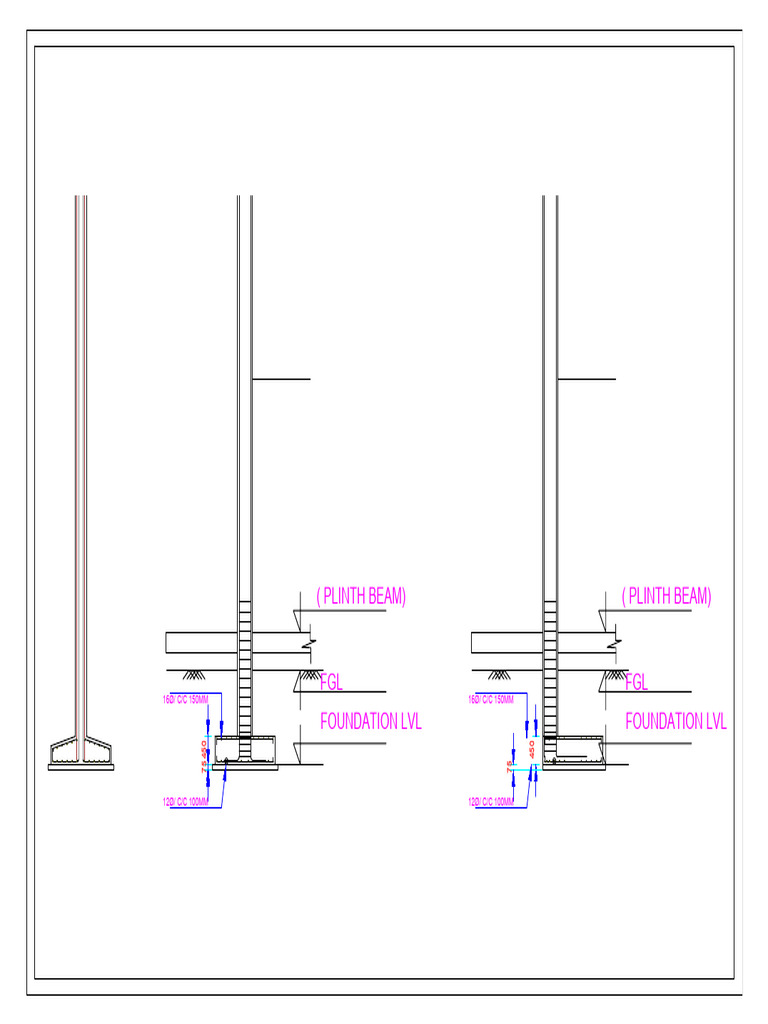 (Plinth Beam) (Plinth Beam) : 16Ø/ C/C 150MM 16Ø/ C/C 150MM | PDF