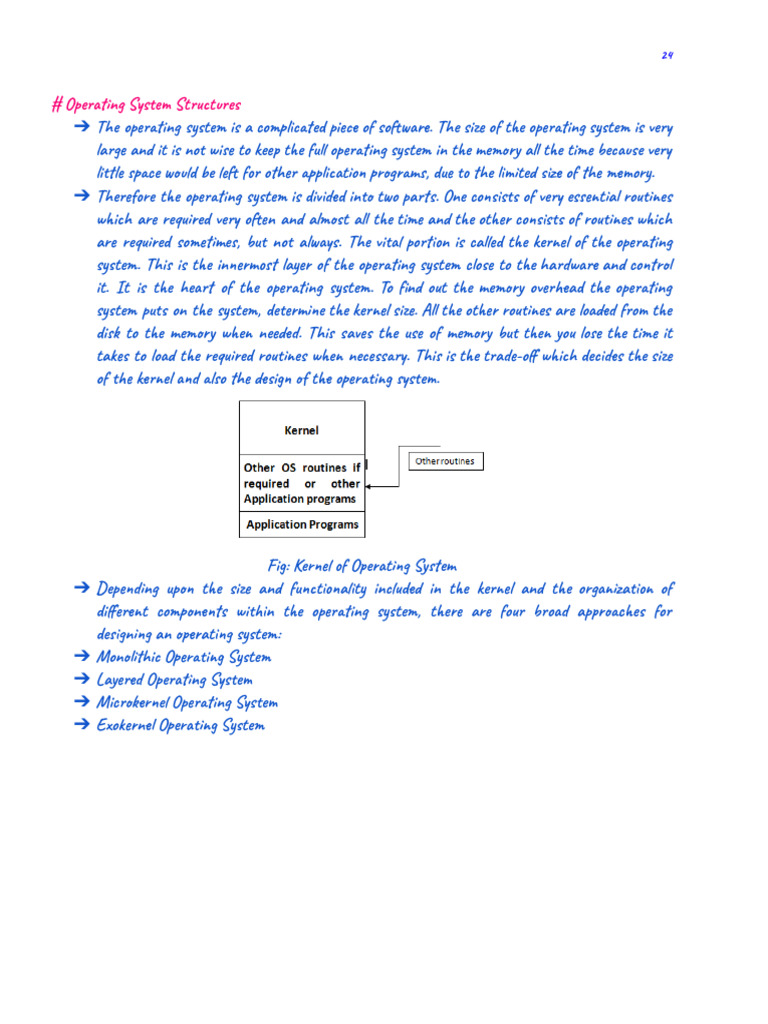 Operating System Design Approaches | PDF | Kernel (Operating System ...