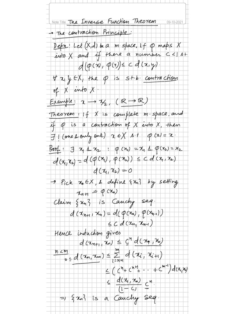The Inverse Function Theorem | PDF