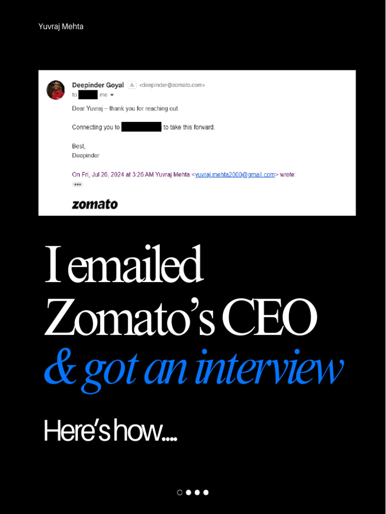 Get Interviews by Cold Emailing (My Experience) | PDF