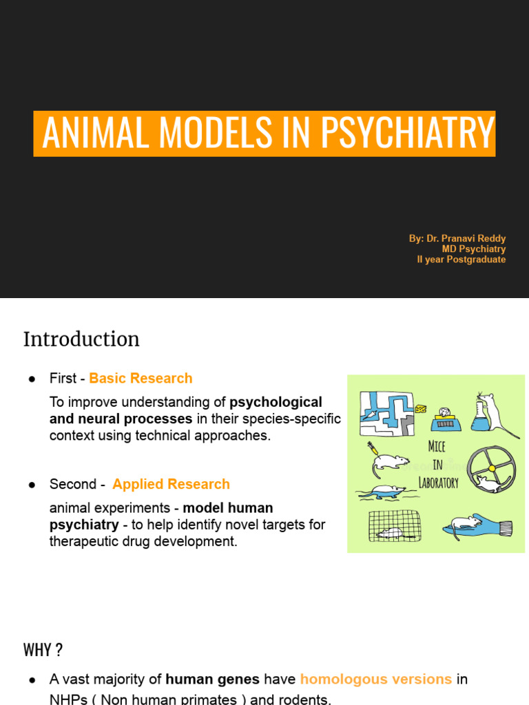 Animal Models for Psychiatric Research | PDF | Fear | Classical ...