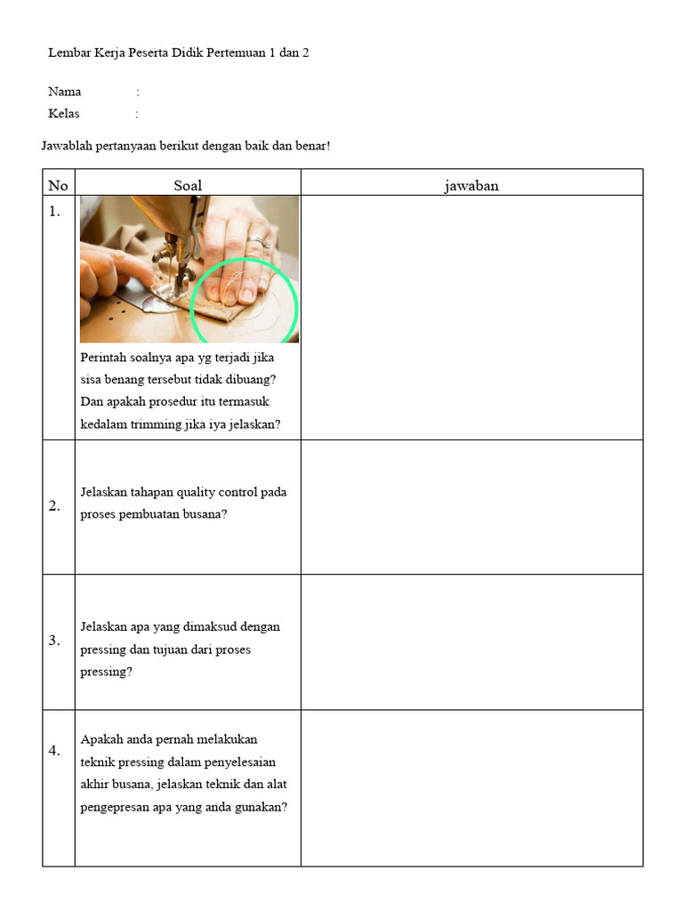 Lembar Kerja Peserta Didik Pertemuan 1 Dan 2 | PDF