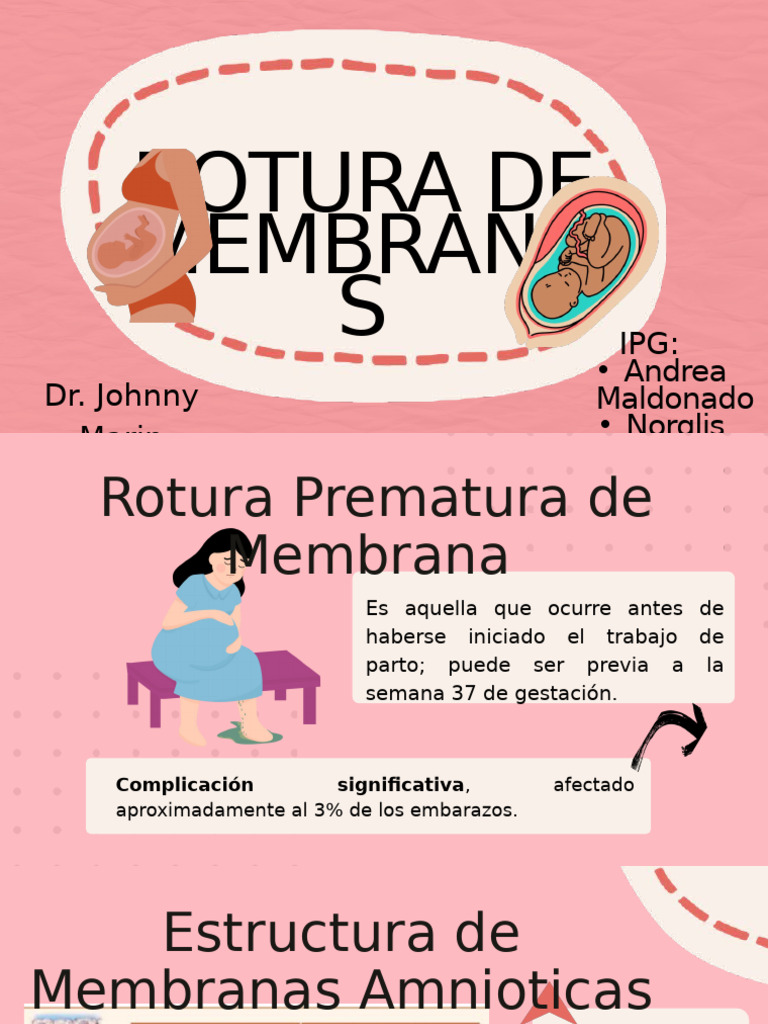 Presentación Matrona Medicina Embarazo Ilustrado Rosa Rojo | PDF | El embarazo | Parto prematuro