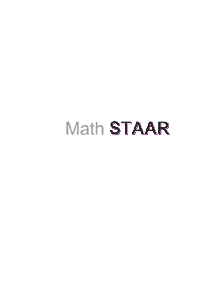 STAAR Grade 8 Math 2023 | PDF