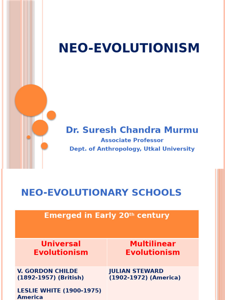 Neo Evolutionism Dr. S.C. Murmu UU | PDF | Sociocultural Evolution | Science